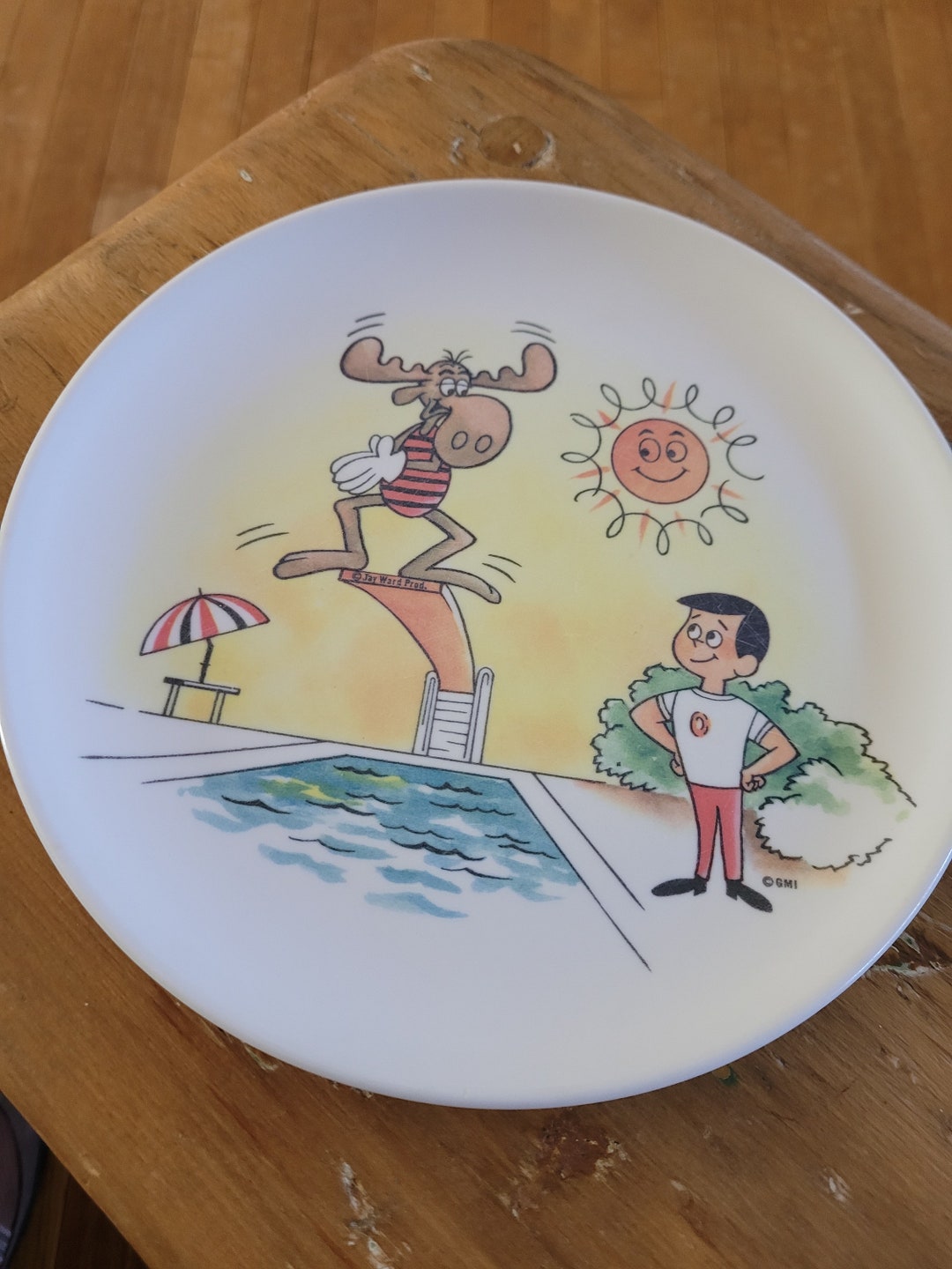 Bullwinkle Moose & Cherrios Kid Plate Melmac Dinnerware - Etsy