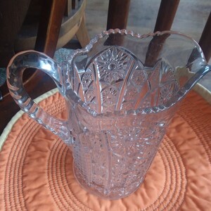 Pitcher Antique EAPG Paneled Daisy Fine Cut - Etsy