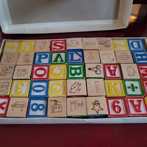 Spell & Stack Wooden Blocks 45 Blocks Original Box - Etsy