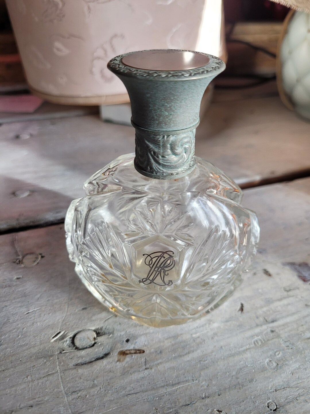 Cologne Bottle RL - Glass Stopper - Empty - Glass Multi-faceted - Etsy
