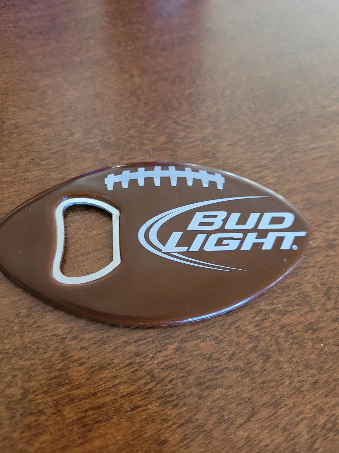 Bud Light Football Shaped Bottle Opener W/steelers Logo - Etsy