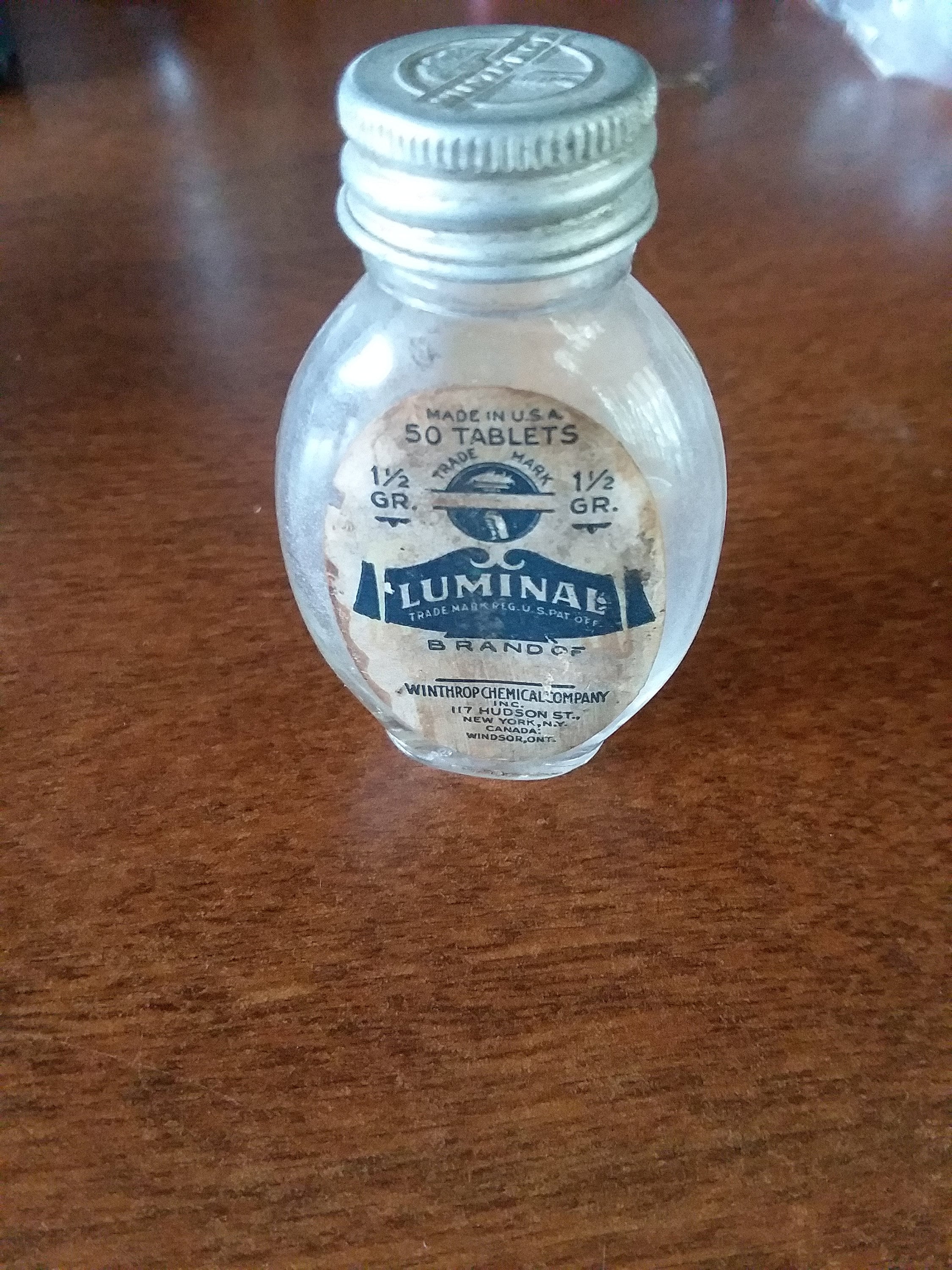 Art & Collectibles Luminal Winthrop Chemical Co Clear Glass Miniature ...