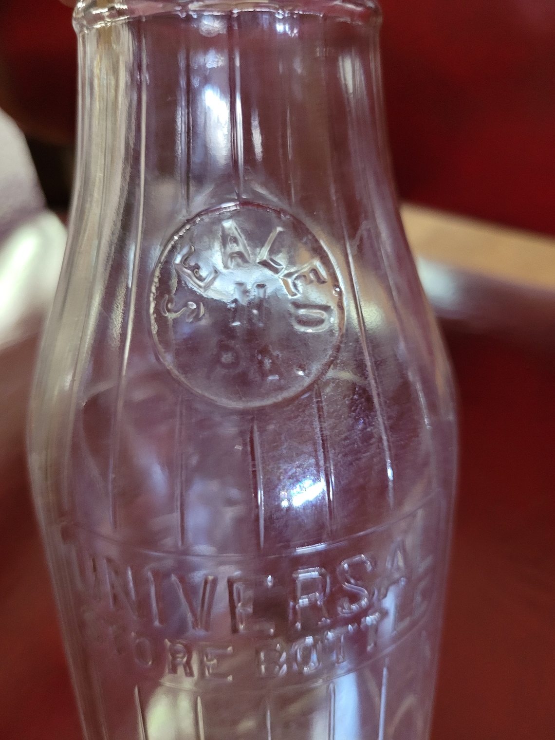 Universal Store 5 Cent Bottle - Pint Milk Bottle - Embossed - Ribbed ...