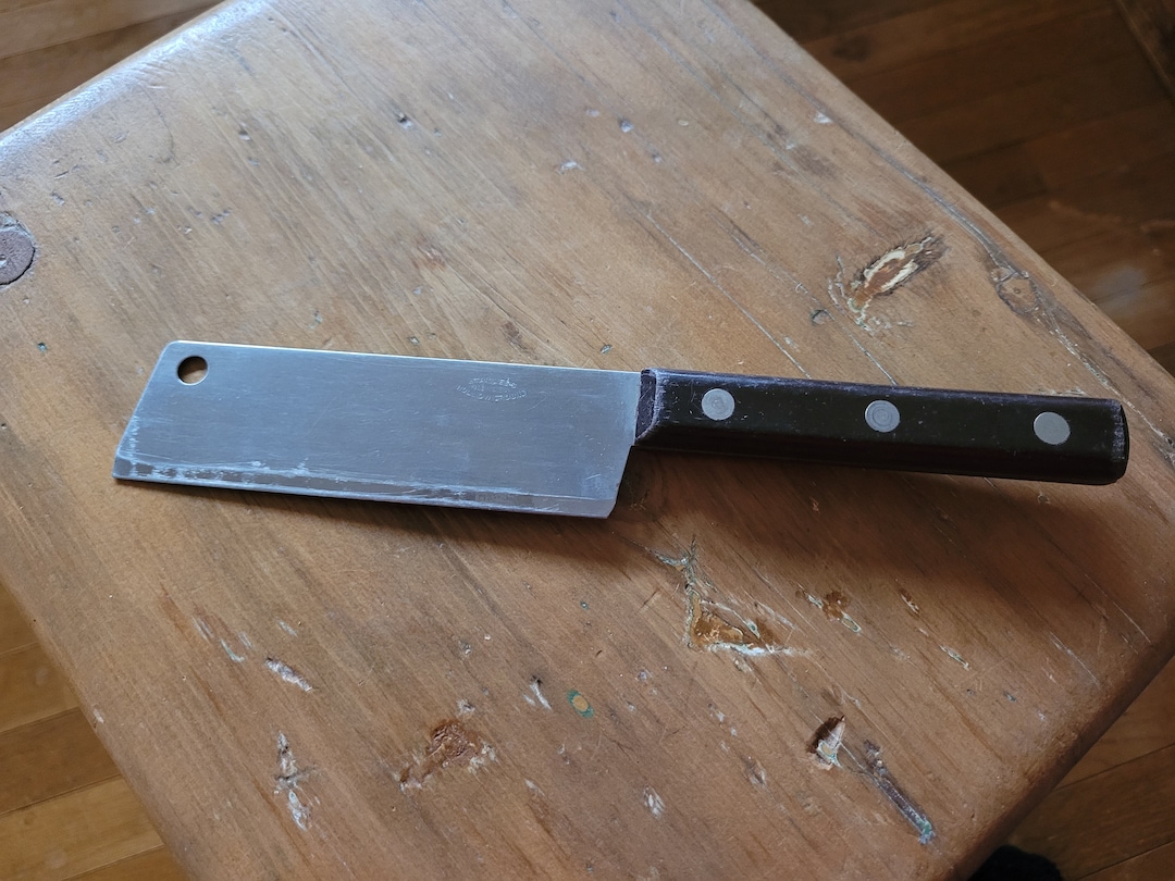 Stainless Hollow Ground USA Meat Cleaver - Vintage - Used - Etsy