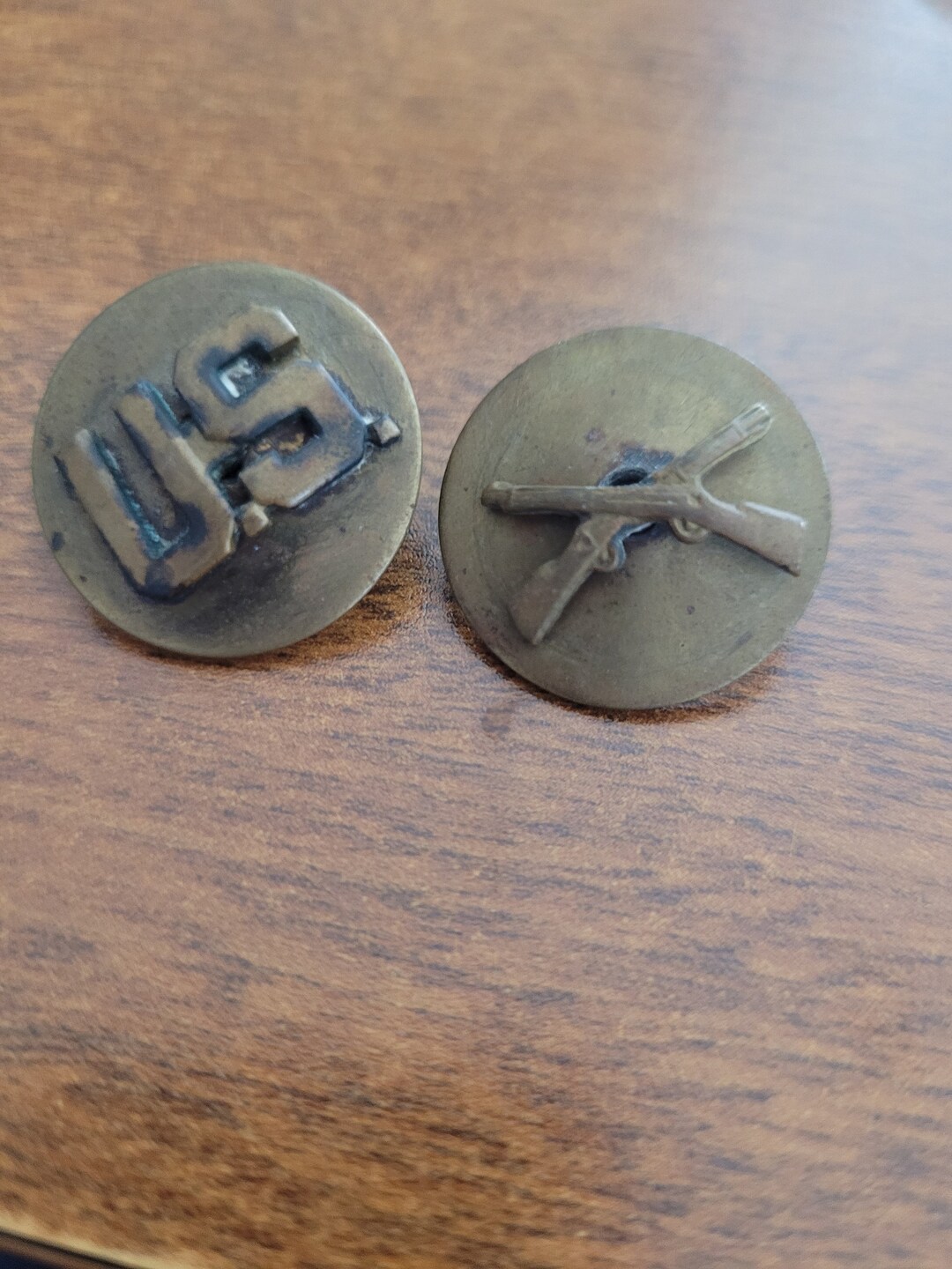 WWII Infantry Insignia & US Brass Uniform Pins - Etsy