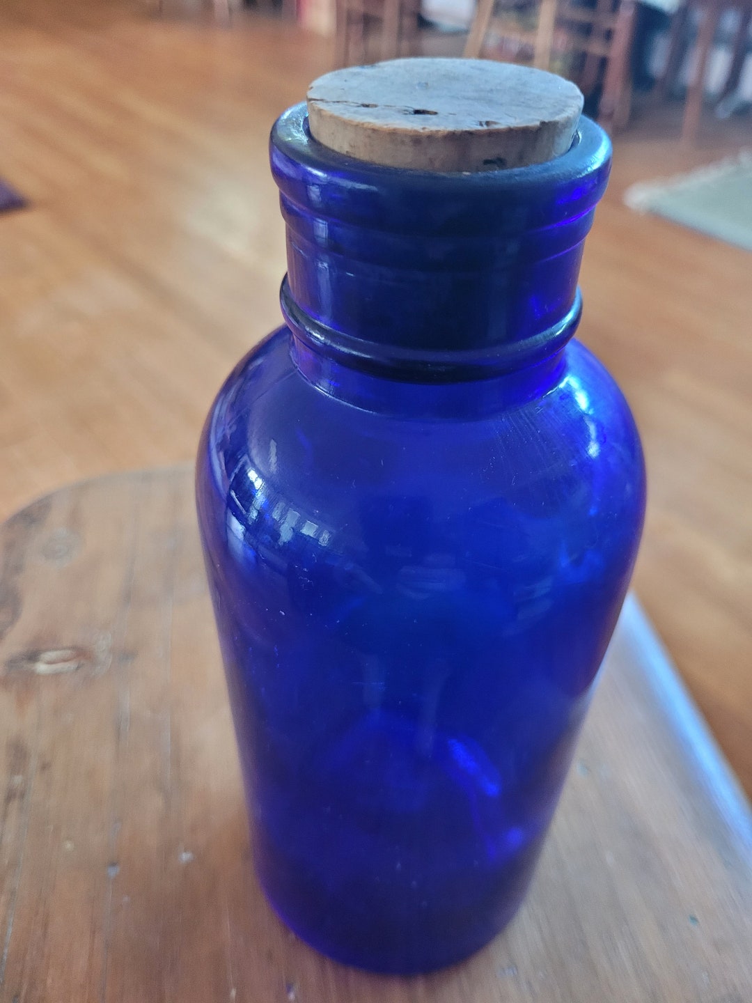 Cobalt Bottle W/cork Top - Master Ink ? - Etsy