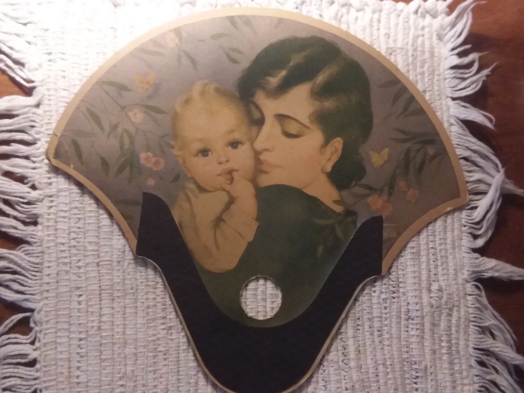 Handheld Advertising Hand Fan - Antique Cardboard Fan - Etsy