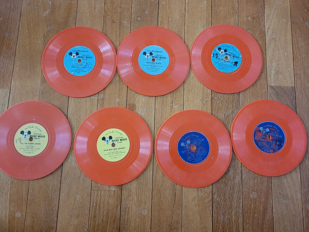 Disney Official Mickey Mouse Club Vinyl 78 RPM Records - Set of 7 ...