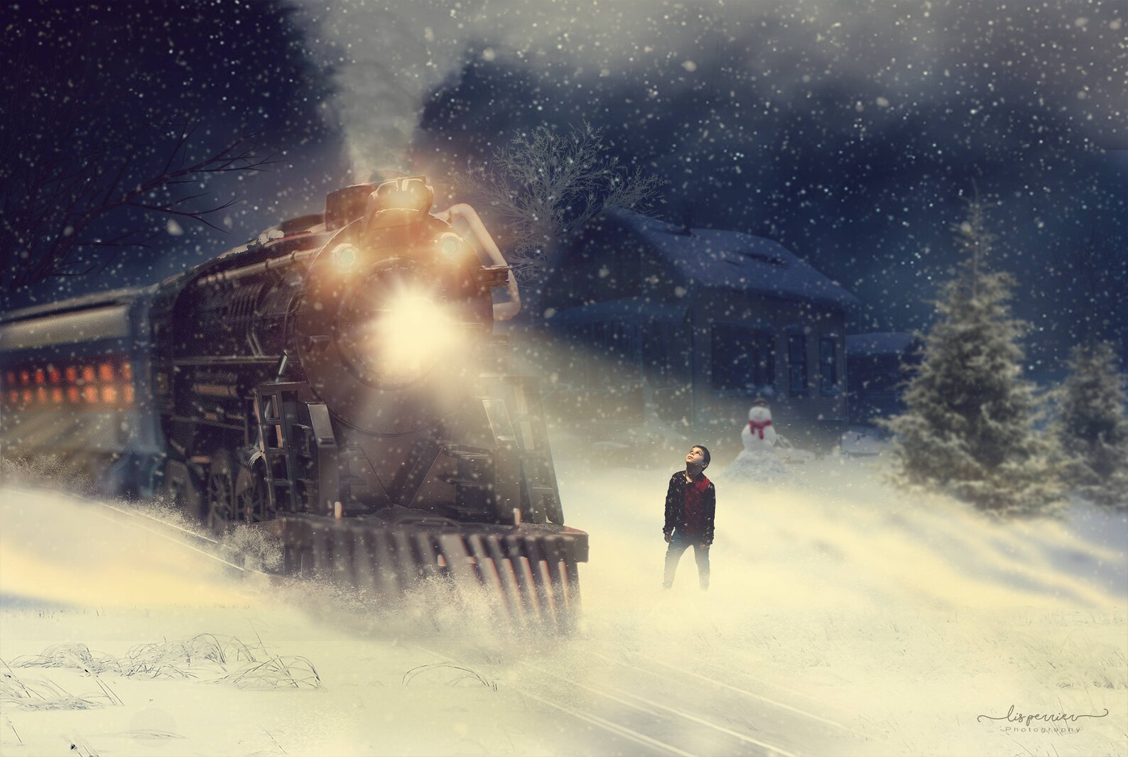 Polar Express Digital Background | Etsy