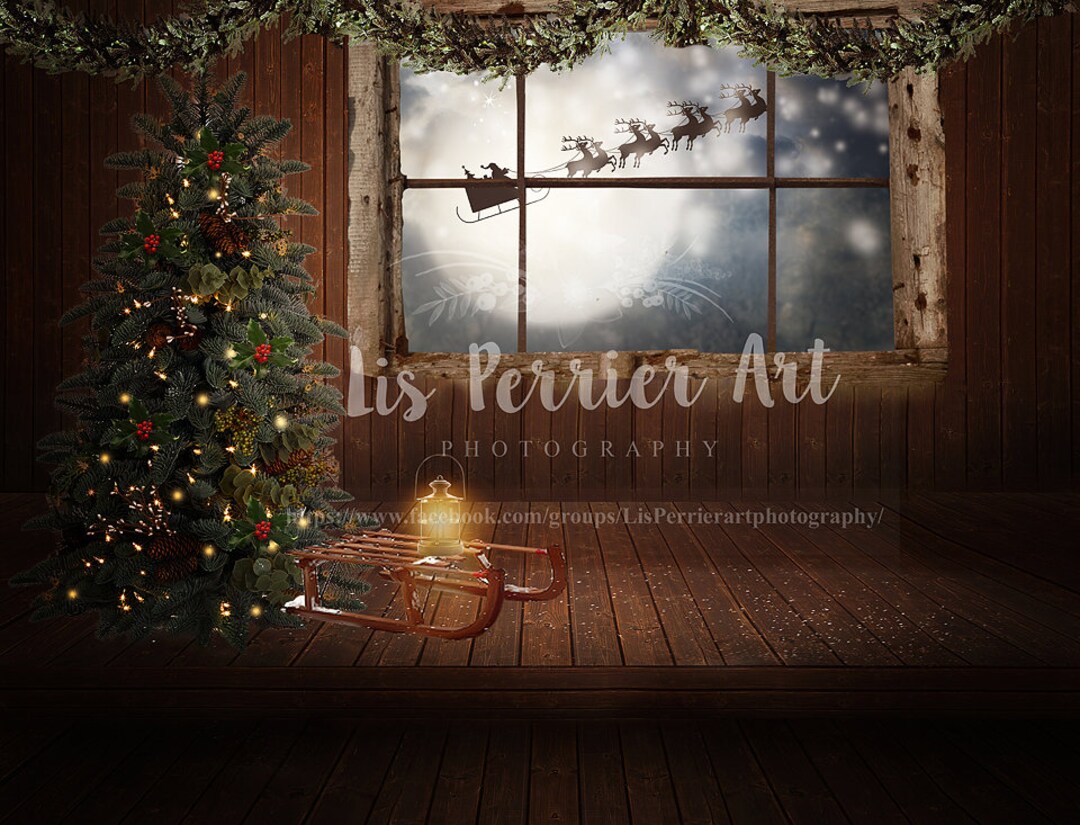 Christmas Digital Background - Etsy