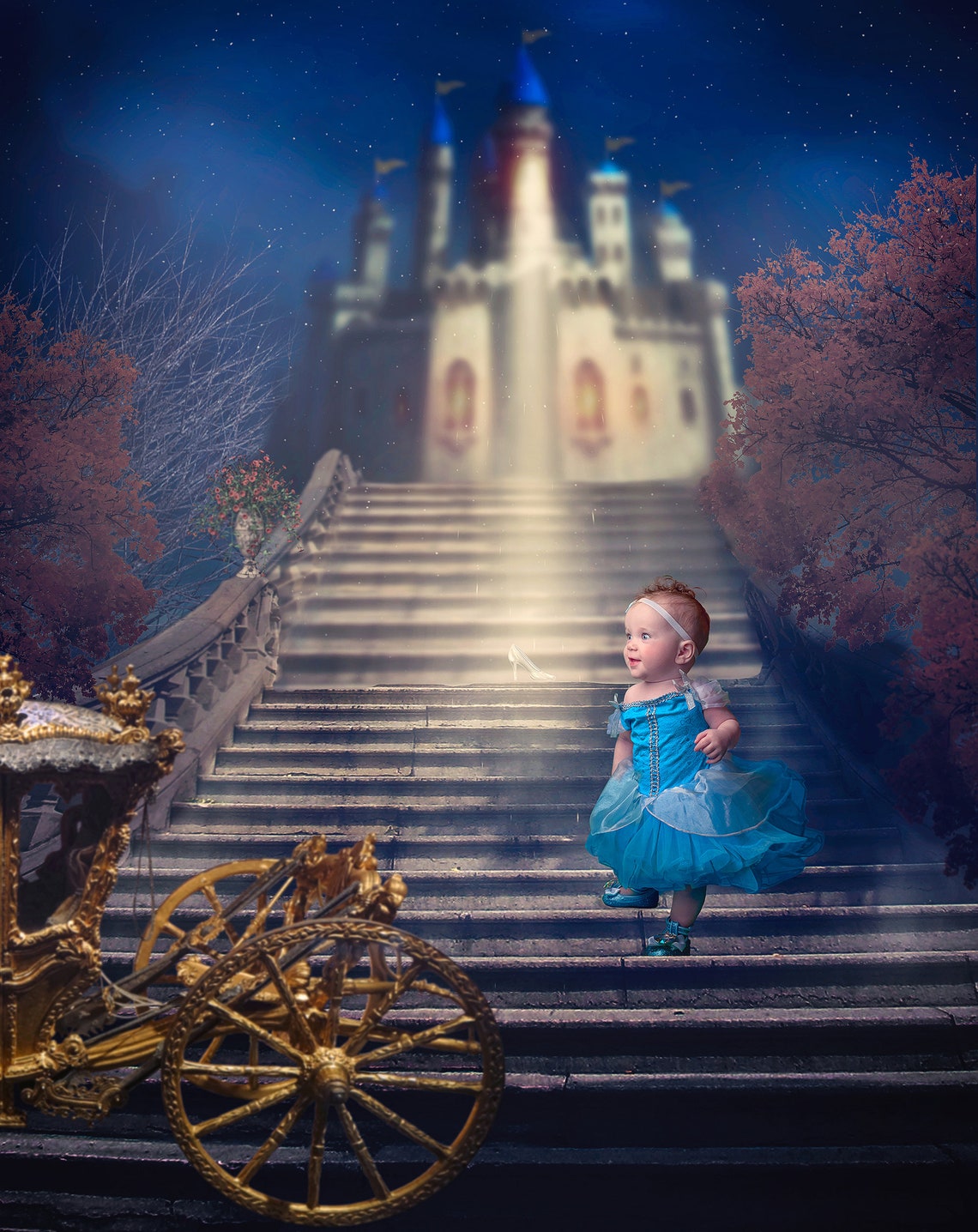 Cinderella Digital Background/ Backdrop/ Composite - Etsy