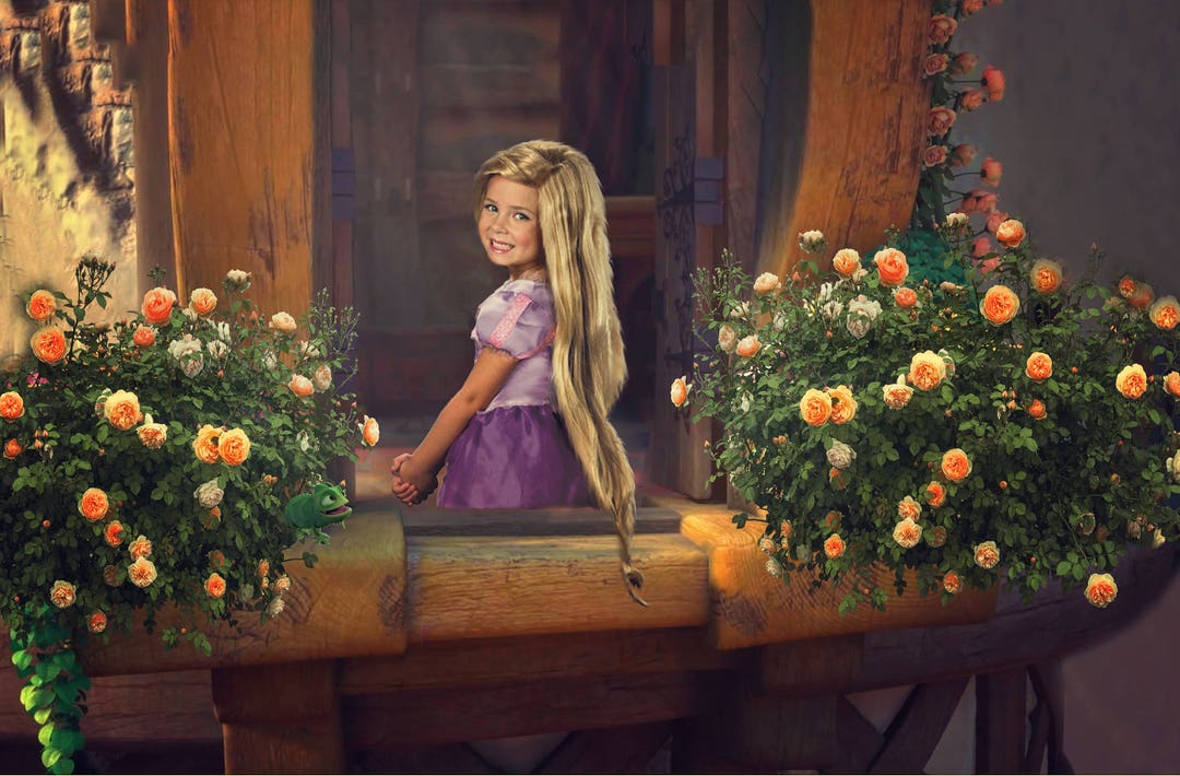 Rapunzel Digital Composite / Digital Background / Princess Forest - Etsy