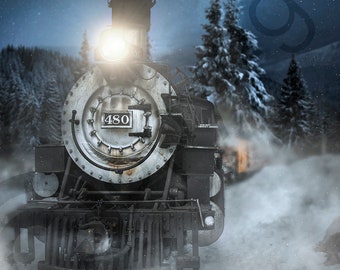 POLAR EXPRESS BELIEVE Digital Backdrop - Etsy
