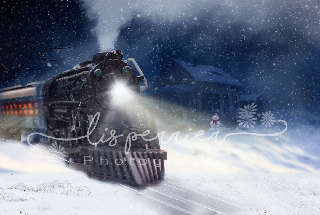 Polar Express Digital Background - Etsy