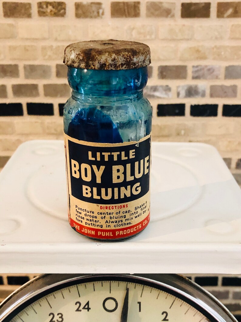Vintage 1950's Bottle Little Boy Blue Bluing Liquid by the | Etsy