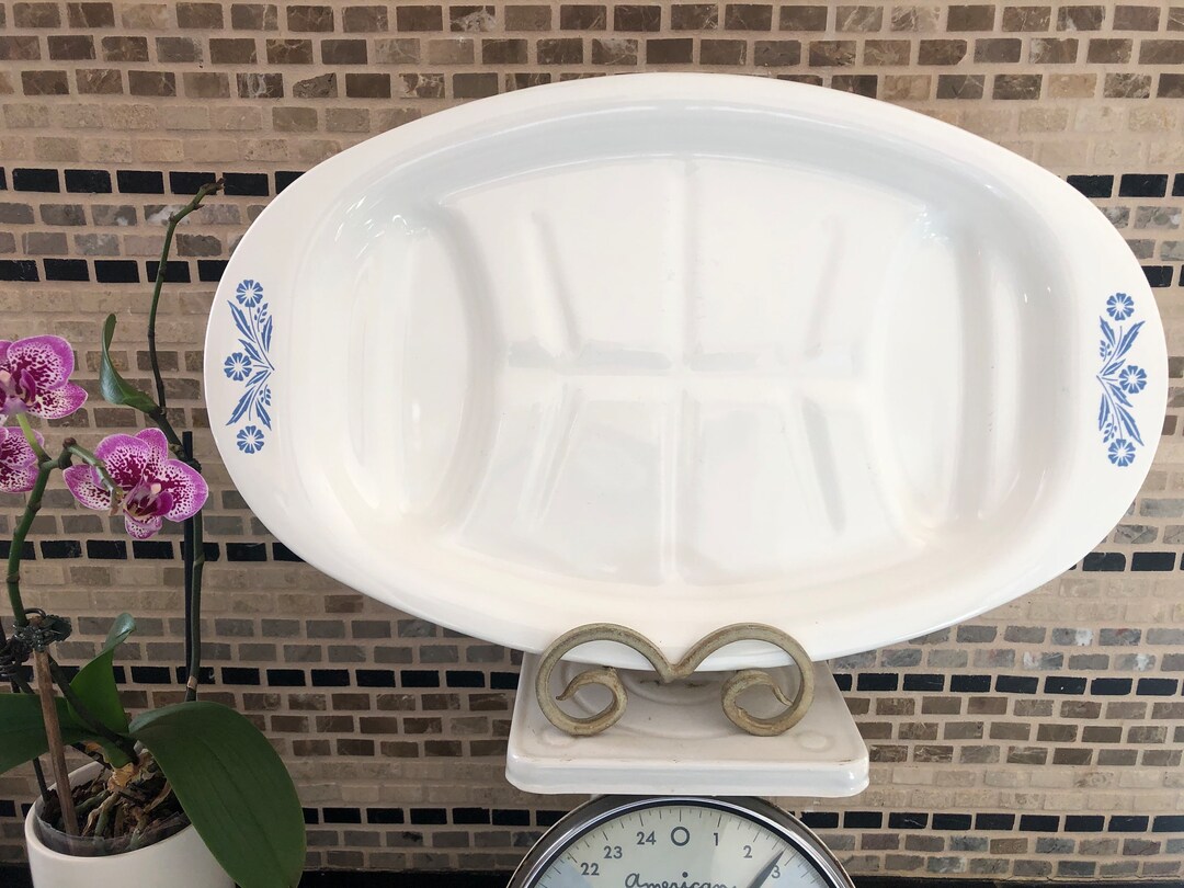 Corning Ware Vintage Platter P-19 Cornflower Blue Meat - Etsy