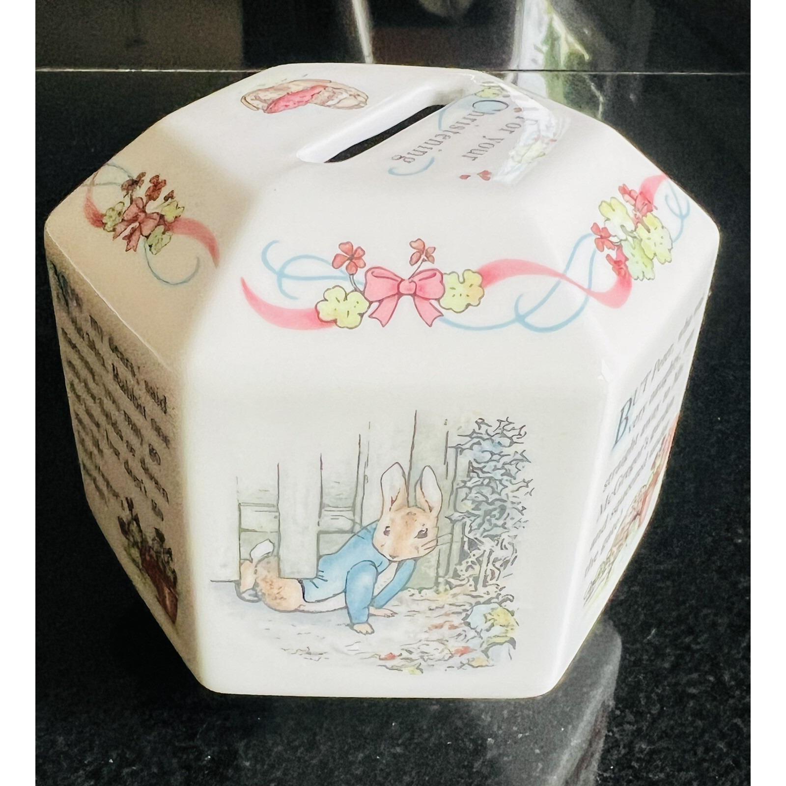 Peter Rabbit Beatrix Potter Wedgwood Bank Piggy Bank Change Holder ...