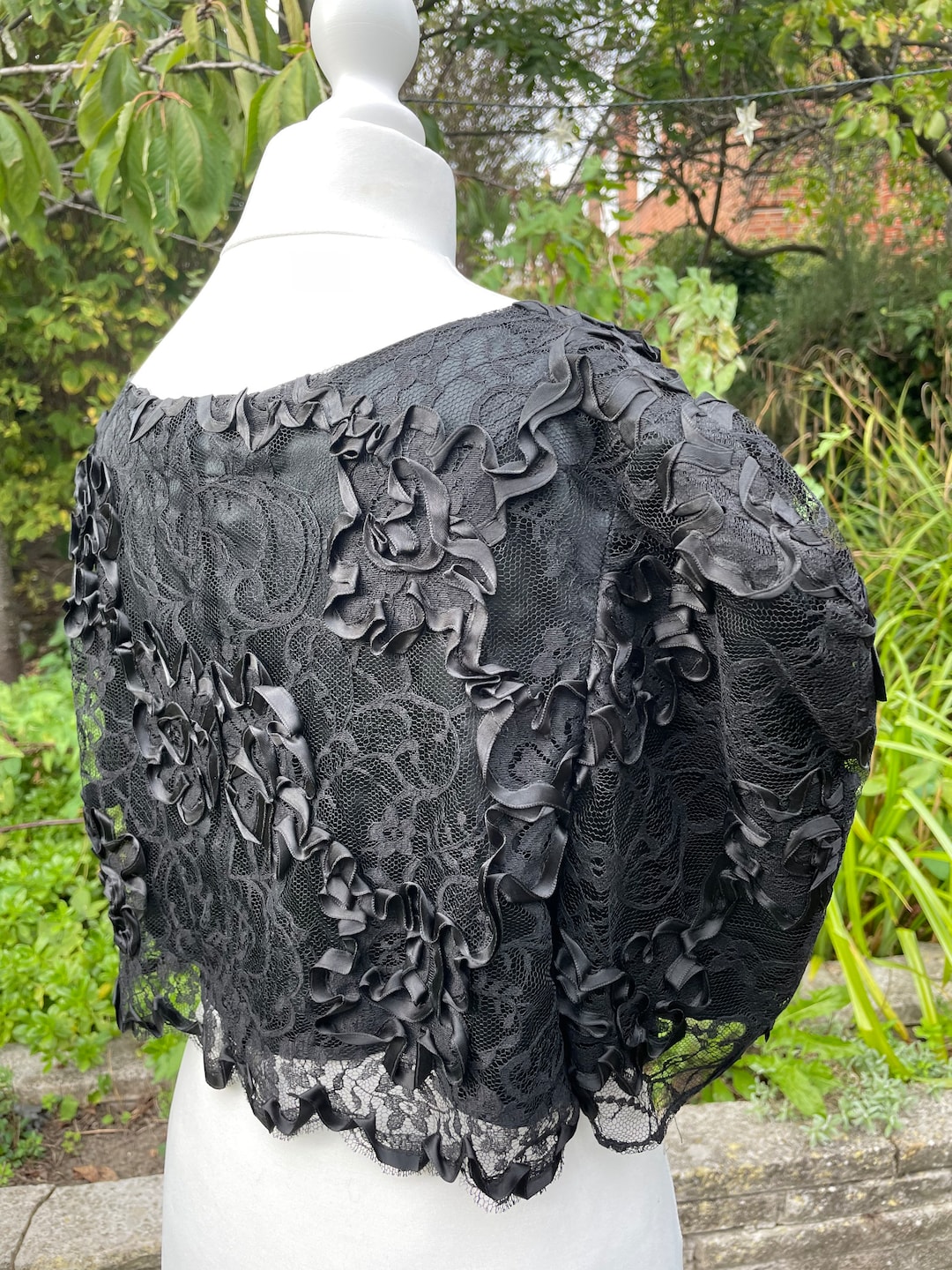 Black Silk and Lace Paddy Campbell Bolero/shrug - Etsy