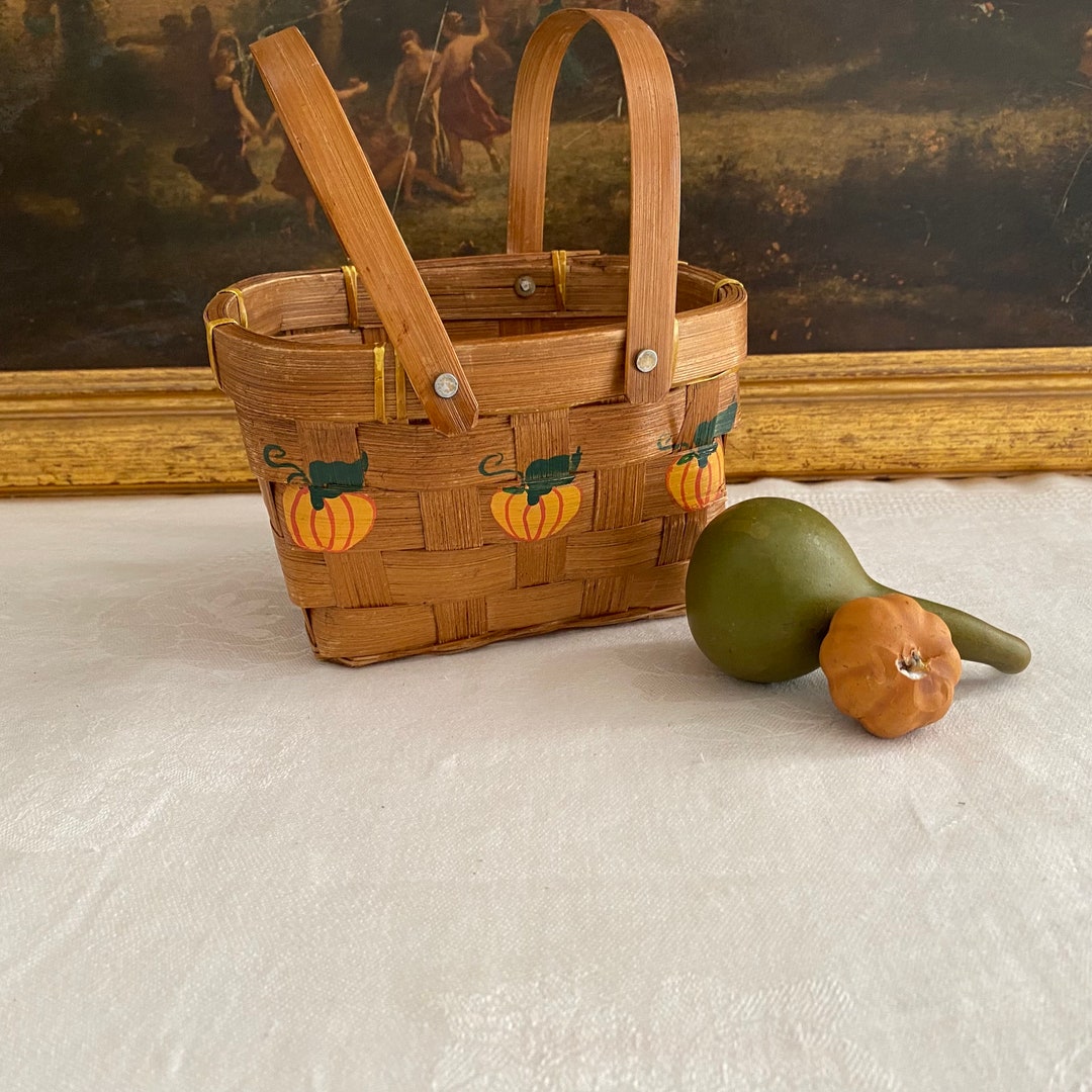 Darling Vintage Wood Fall Harvest Basket - Etsy