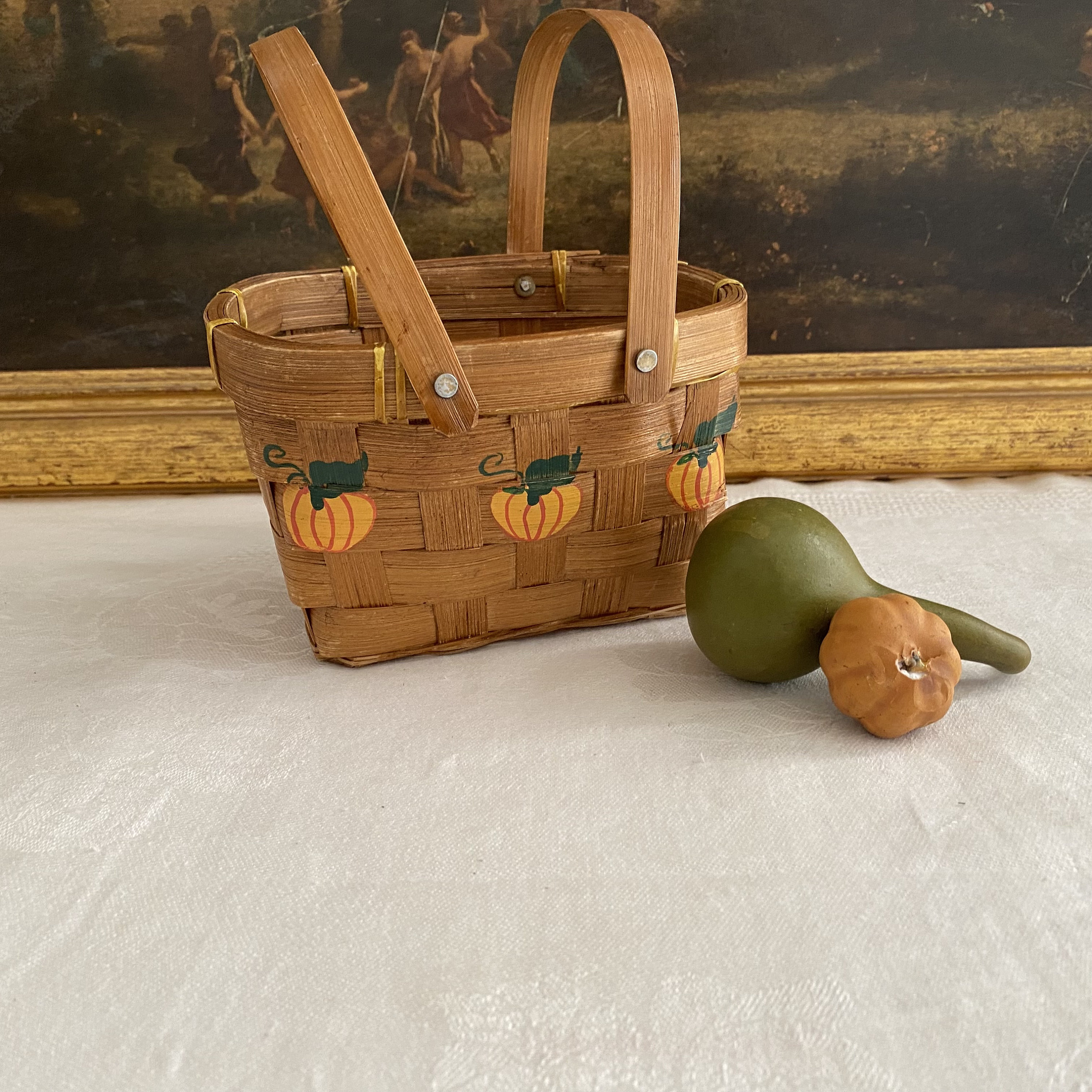 Darling Vintage Wood Fall Harvest Basket - Etsy