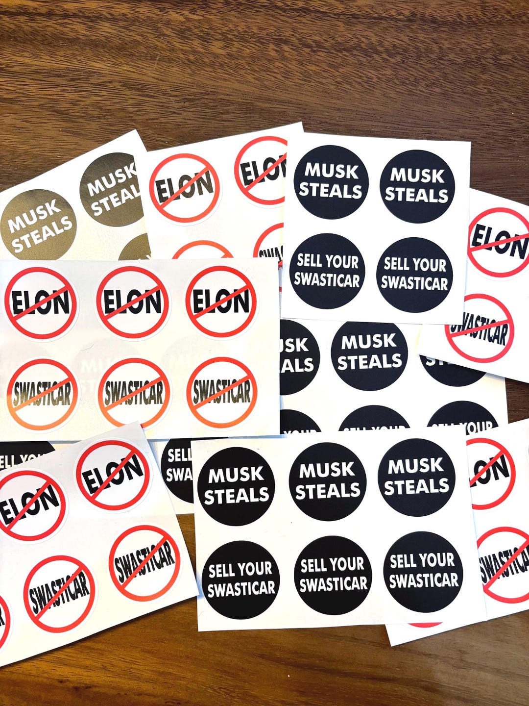 50 Pc Anti Elon Musk Swasticar Sticker Pack Sell Your Swasticar ...