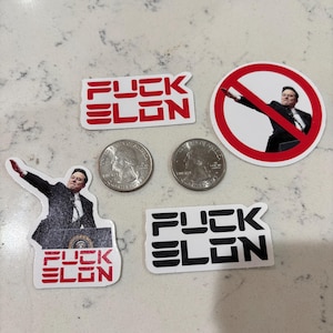 50 Pc Anti Elon Musk Sticker Pack F*ck Elon Sticker Pack Anti Trump ...