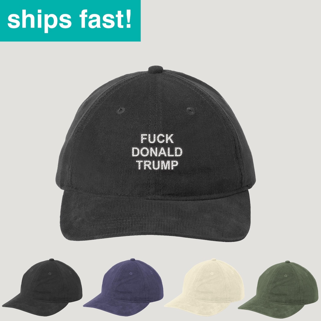 Anti Trump Anti Fascism Anti Fascist Hat Fu*ck Donald Trump Embroidered ...