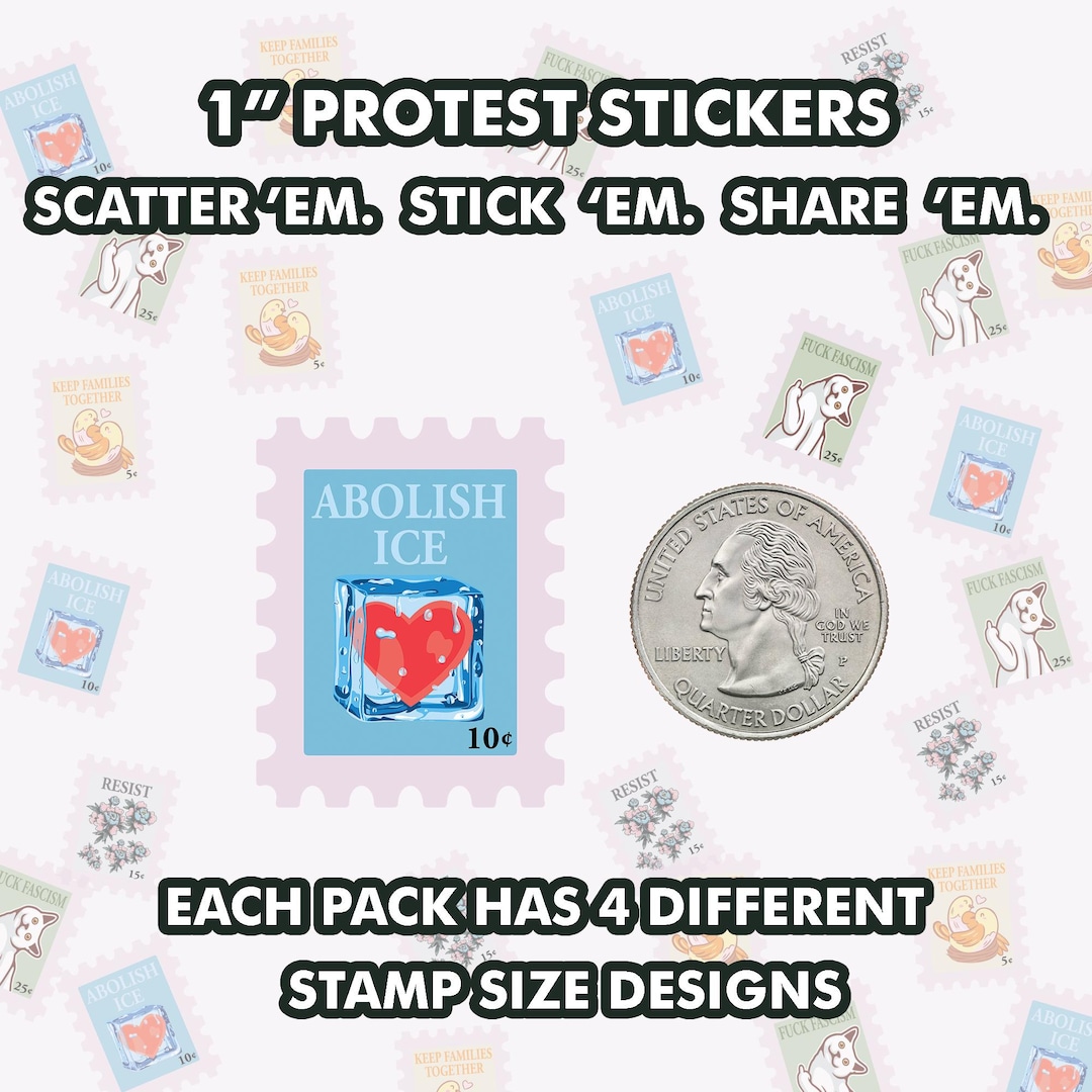 Protest Sticker Pack 100 Piece Pack Anti ICE Anti Fascism Stickers ...