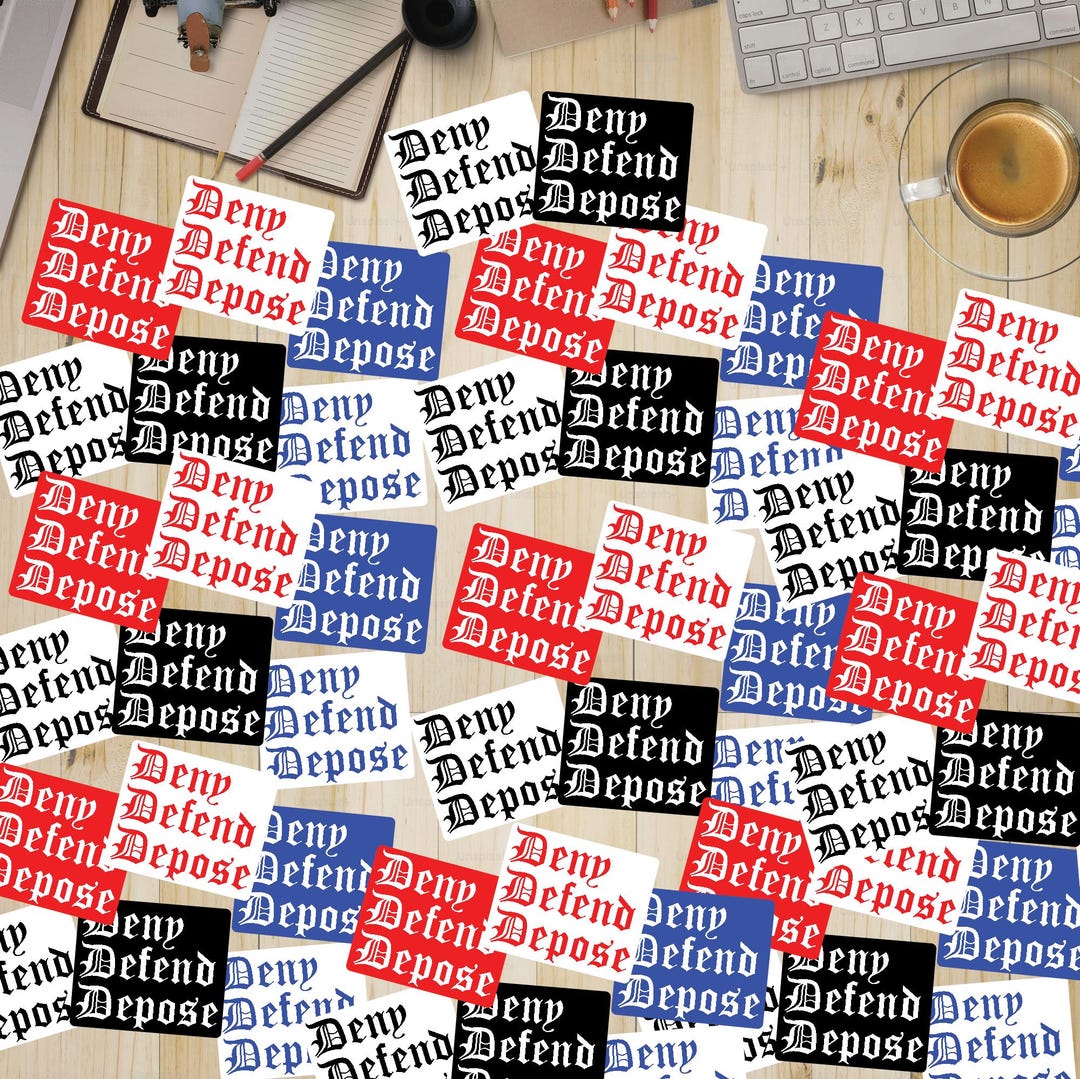 50 Pc Deny Defend Depose Sticker Pack Healthcare Reform Human Rights ...