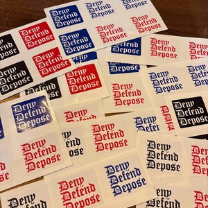 50 Pc Deny Defend Depose Sticker Pack Healthcare Reform Human Rights ...