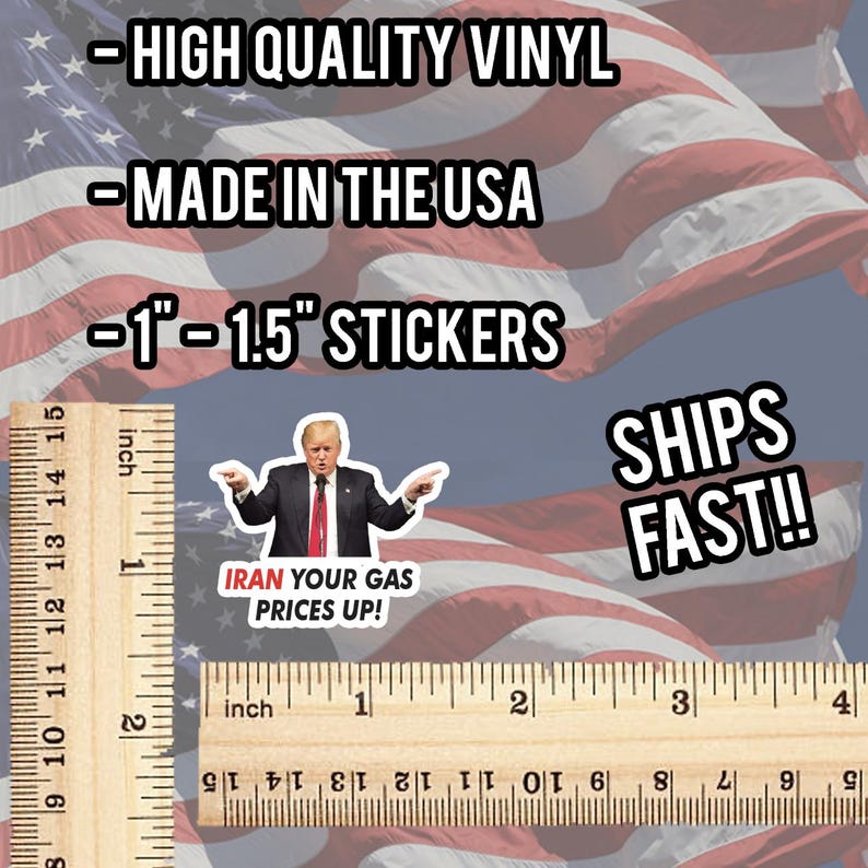 100 Pc IRAN Your Gas Prices up Sticker Pack I Did That Trump Sticker ...