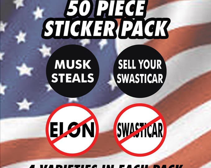 A Dozen Swasticar Tesla Elon Musk Sticker - Etsy