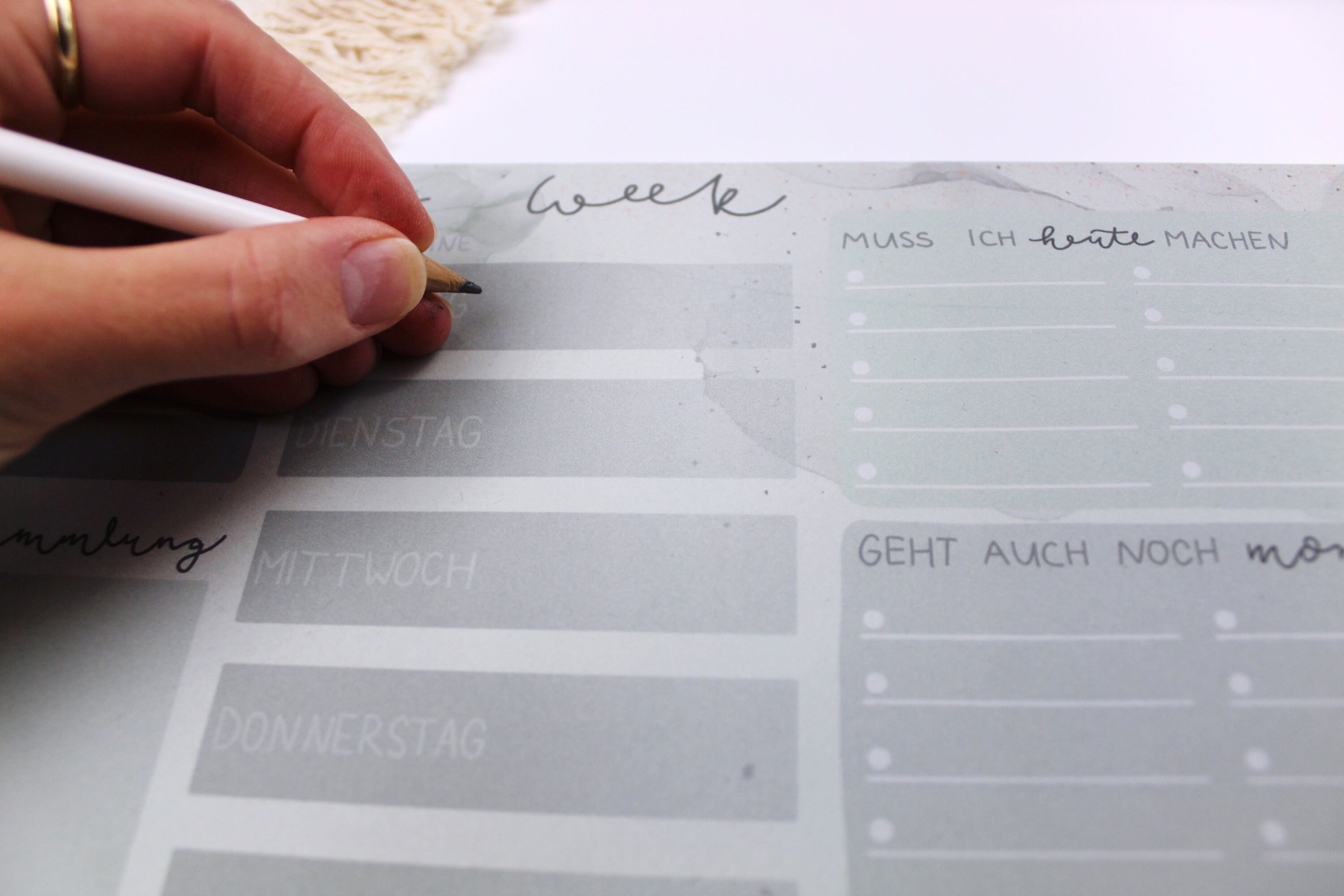 Weekly Planner Block A4 With 25 Sheets of Watercolor Mint - Etsy