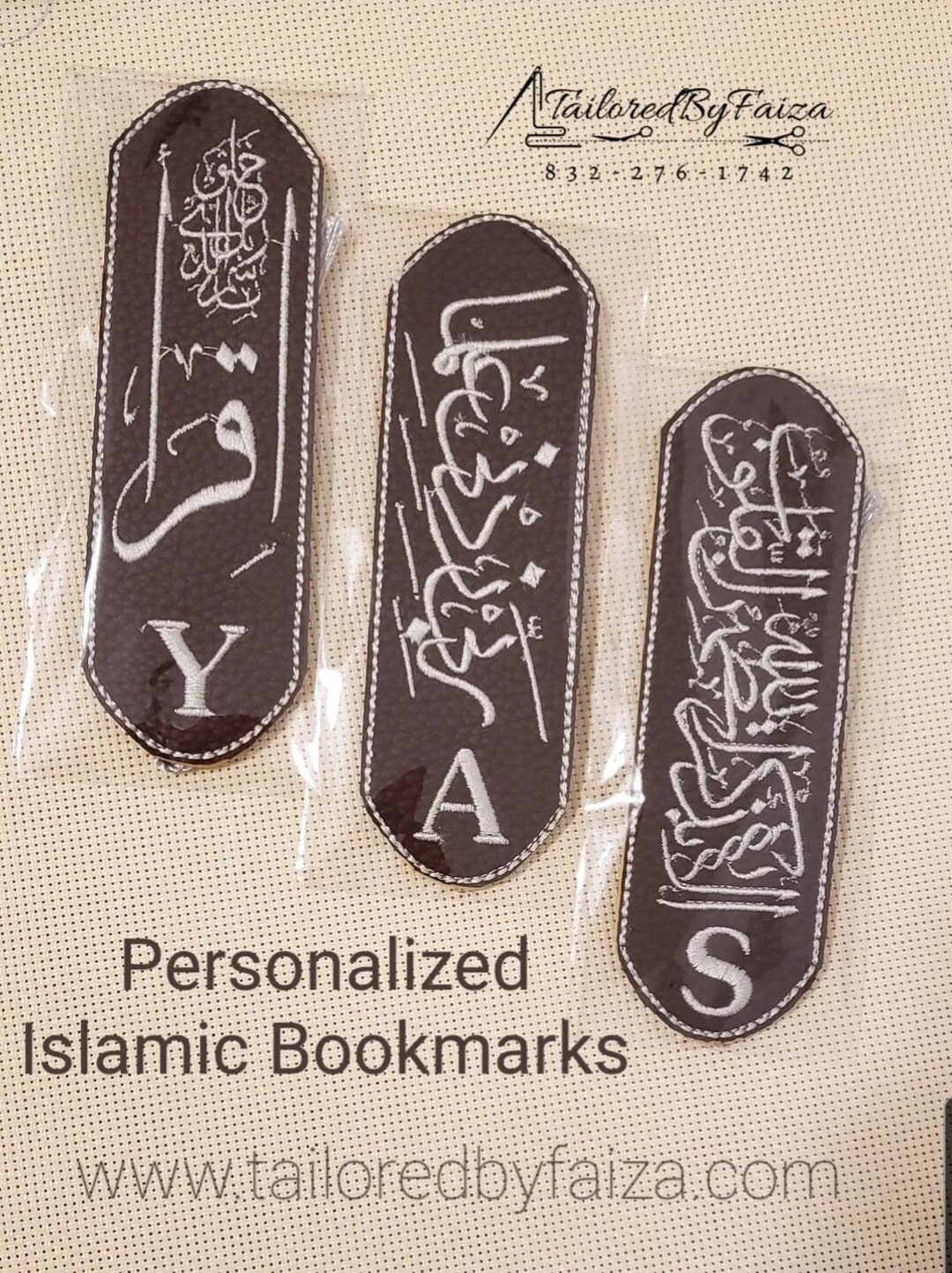 Personalized Embroidered Islamic Bookmark Muslim Favor Bookmark dhikar ...