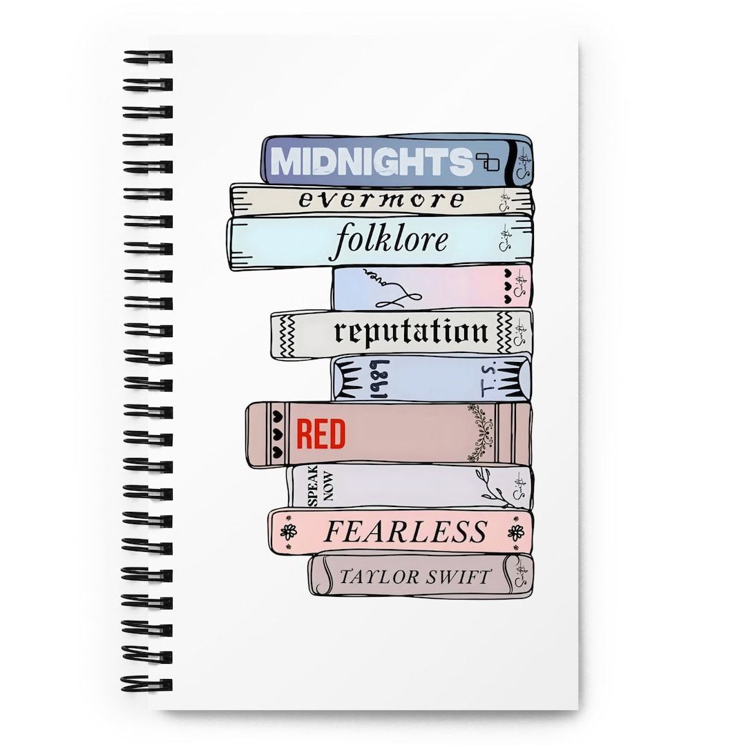 TS Albums Book Stack | Music Lovers Journal | Spiral Notebook - Etsy