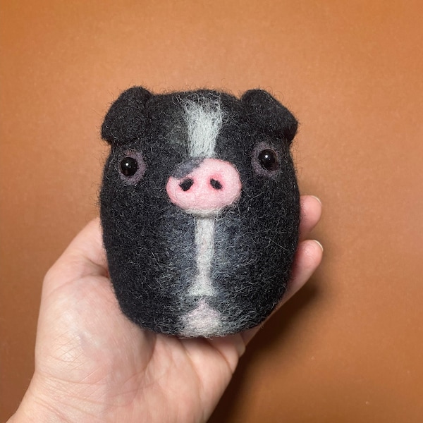 Needle Felted Pig - Etsy