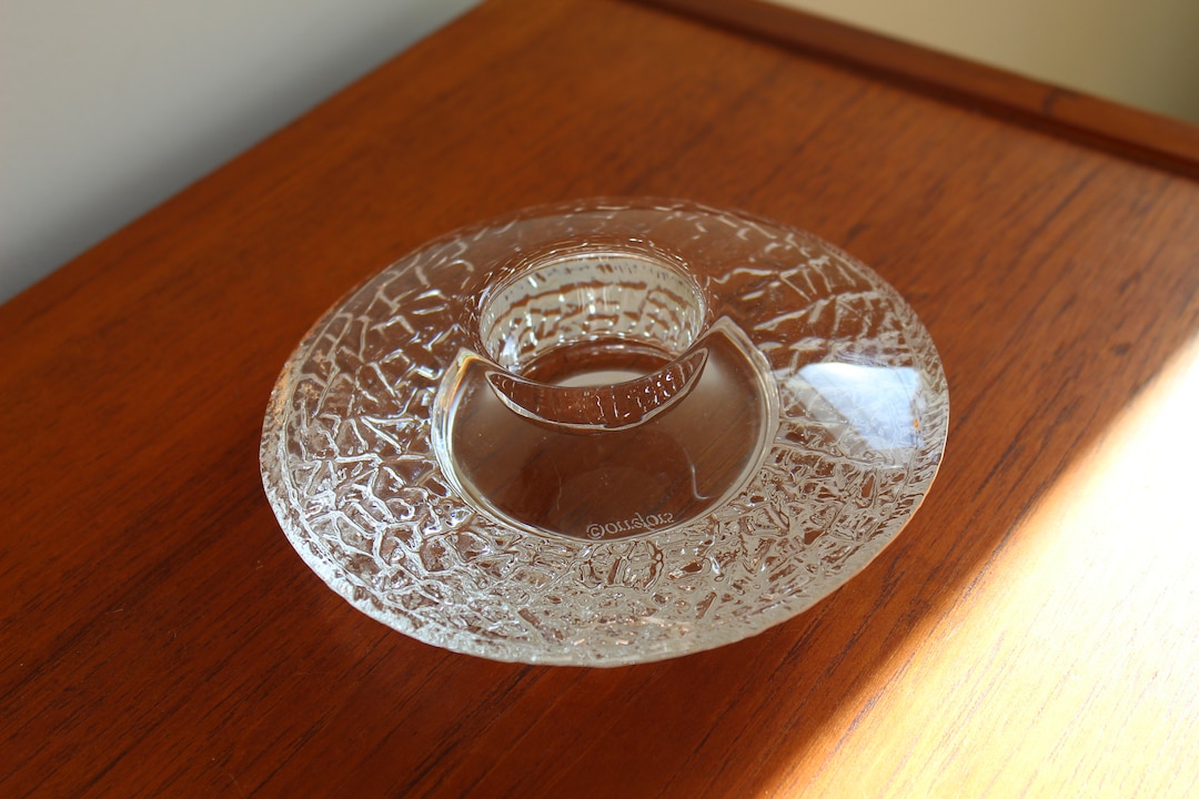 Orrefors Discus Votive Candle Holder - Etsy
