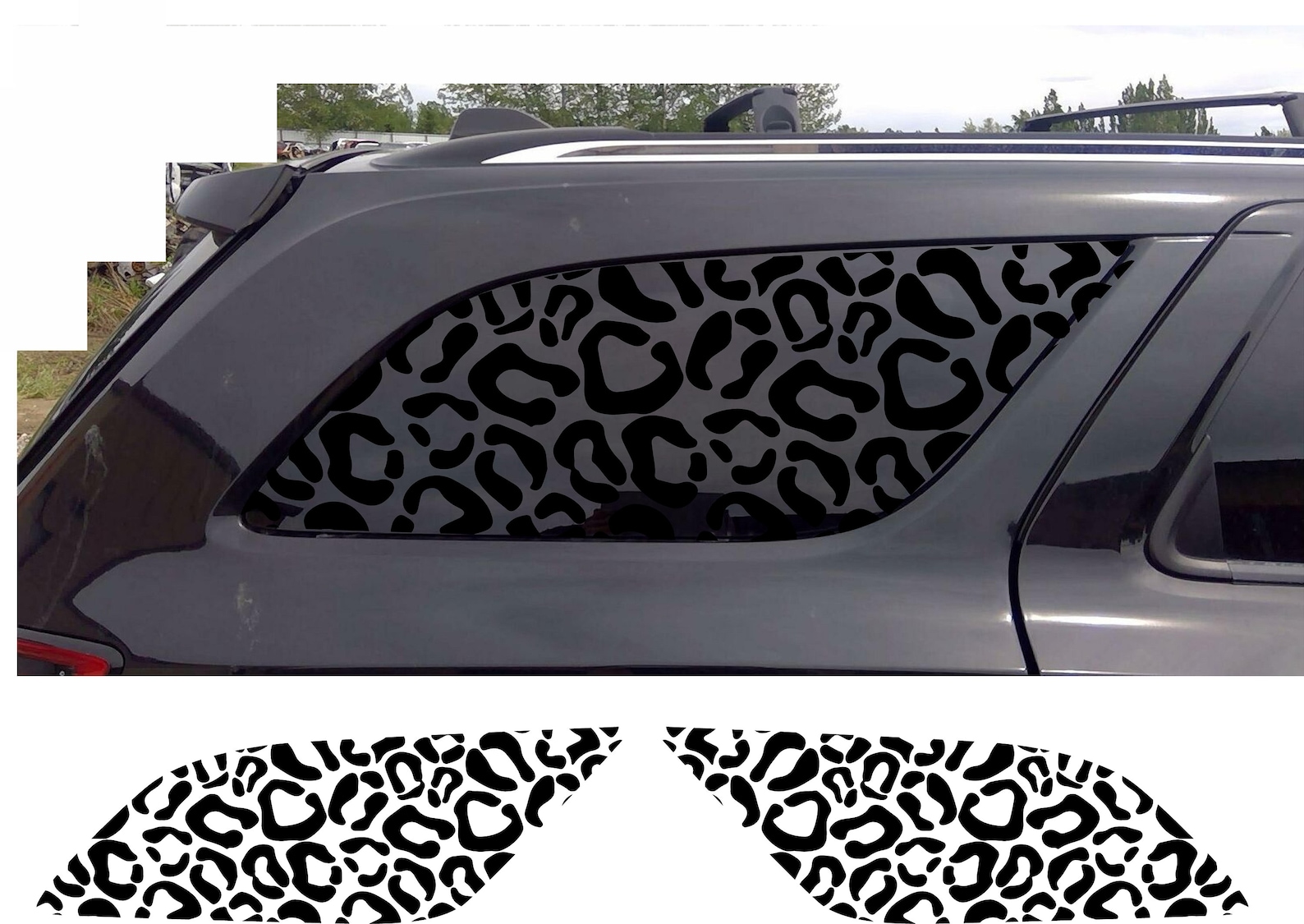 Set of 2 Leopard Print Window Decal Kit Quarter Fits Dodge - Etsy
