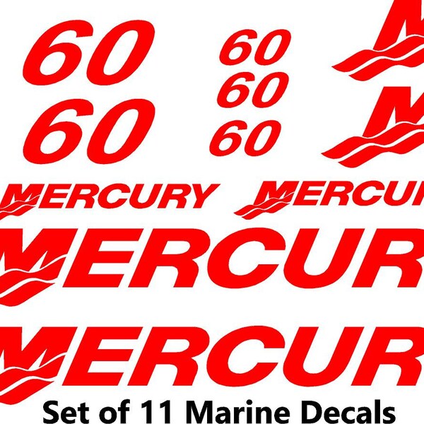 Mercury 60 Hp Decals - Etsy