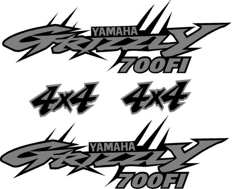 Yamaha Grizzly 4x4 700 Edition ATV Tank Decal Sticker Kit | Etsy