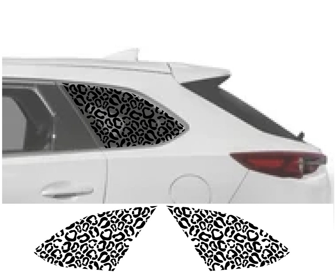 Kit of 2 Cheetah / Leopard Decal Rear Quarter Windows Fits Honda Pilot ...