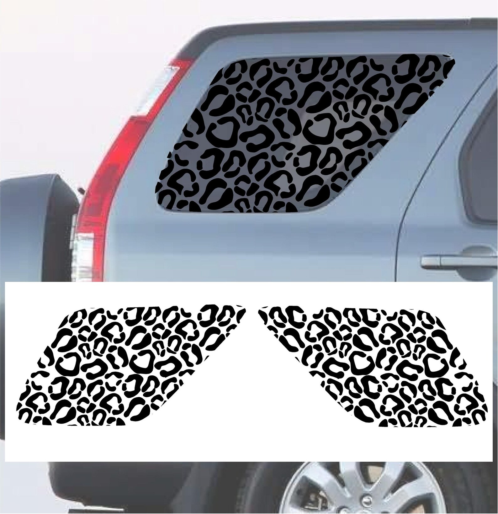 Kit of 2 Cheetah Leopard Print Decal Rear Windows Fits | Etsy