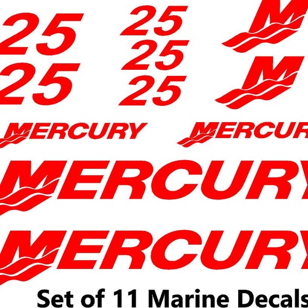 Mercury Boat Motor Decals - Etsy