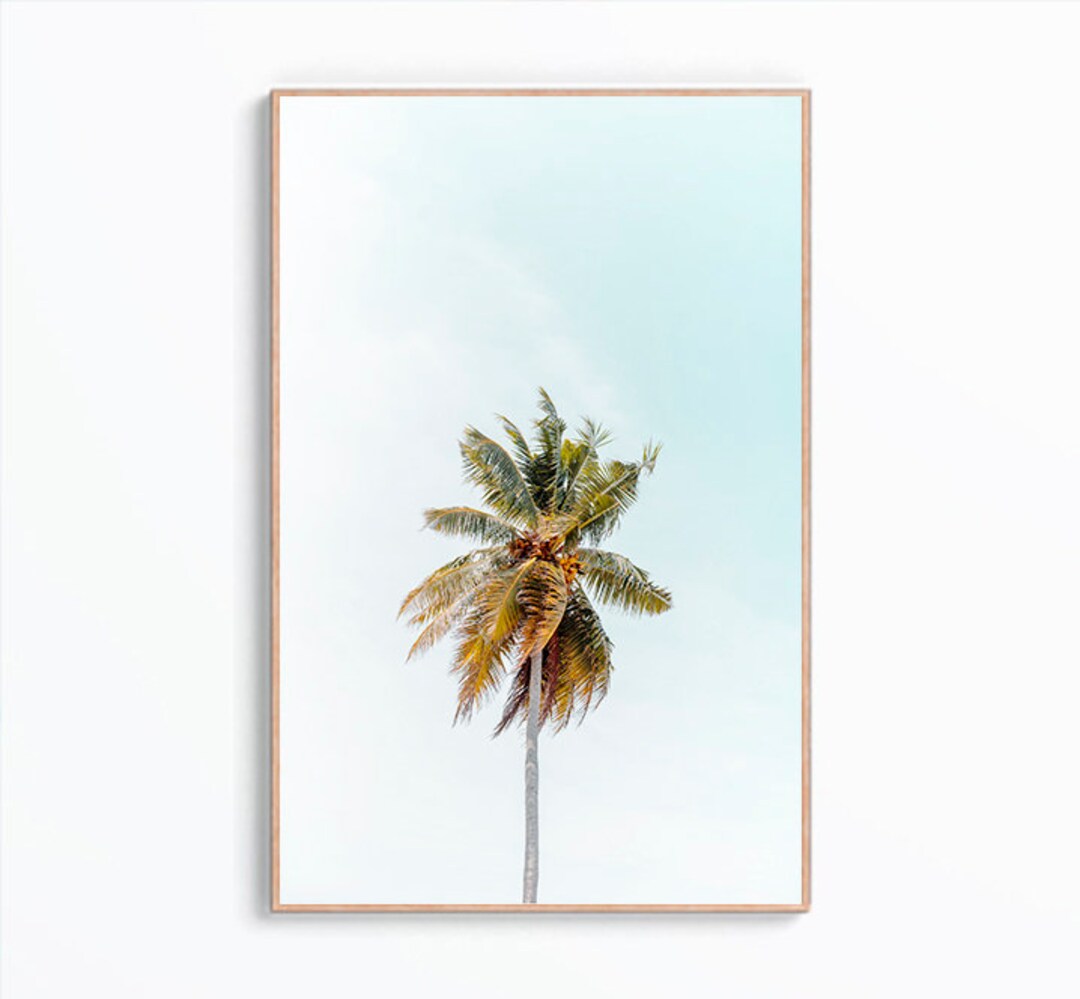 Palm Tree Print Art, Pastel Palm Tree Print, Coastal Tree Print ...