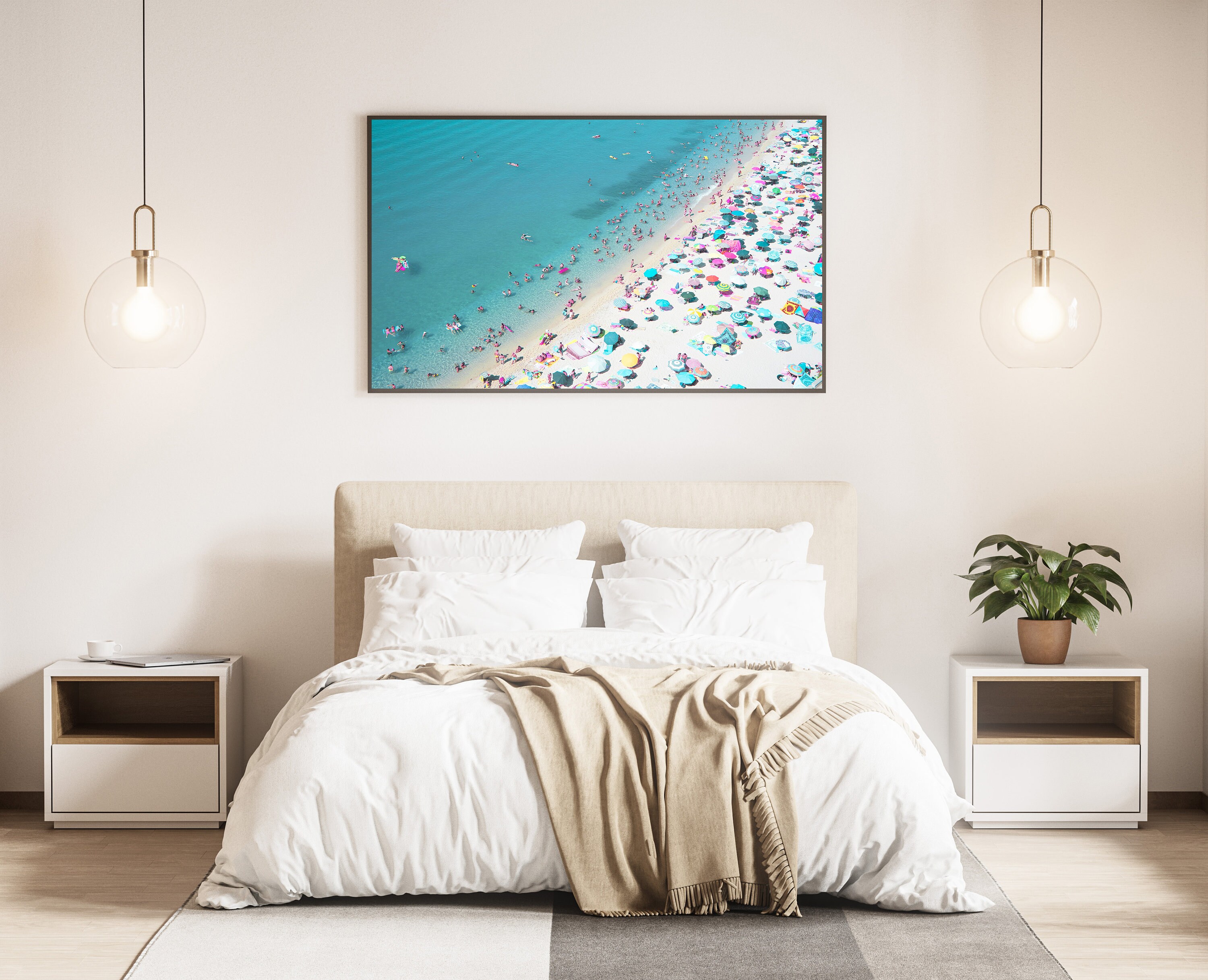 Tropical Beach Wall Art Aerial Beach Print Coastal Poster - Etsy