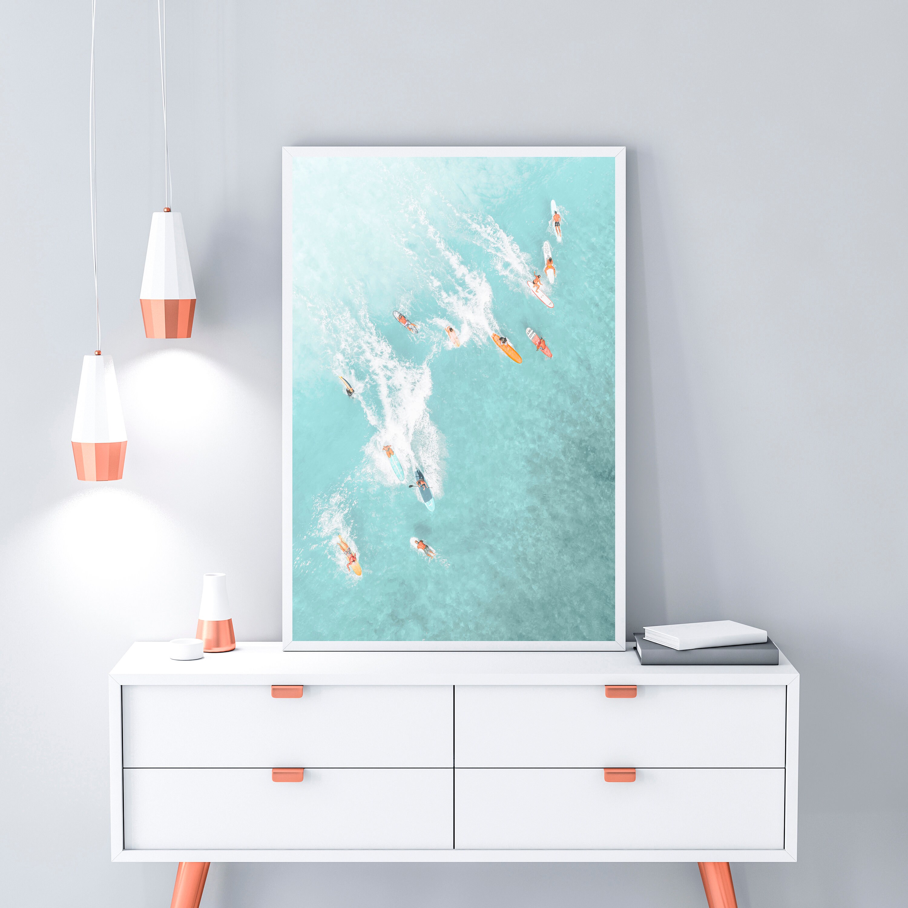 Aerial Surfers Printable Wall Art Surf Print Aerial Surf - Etsy