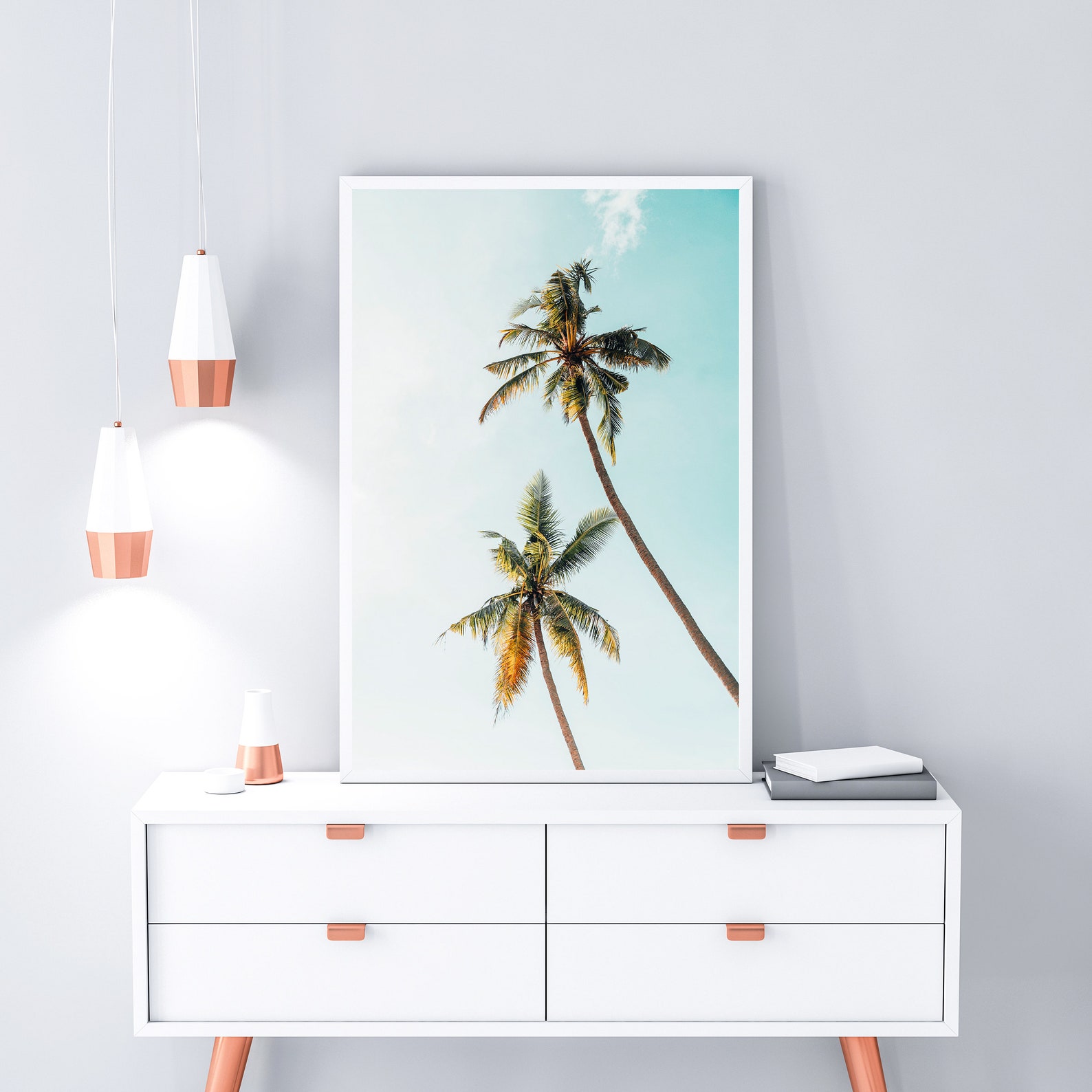Palm Tree Wall Art Print Palm Tree Poster Tropical Wall Art | Etsy