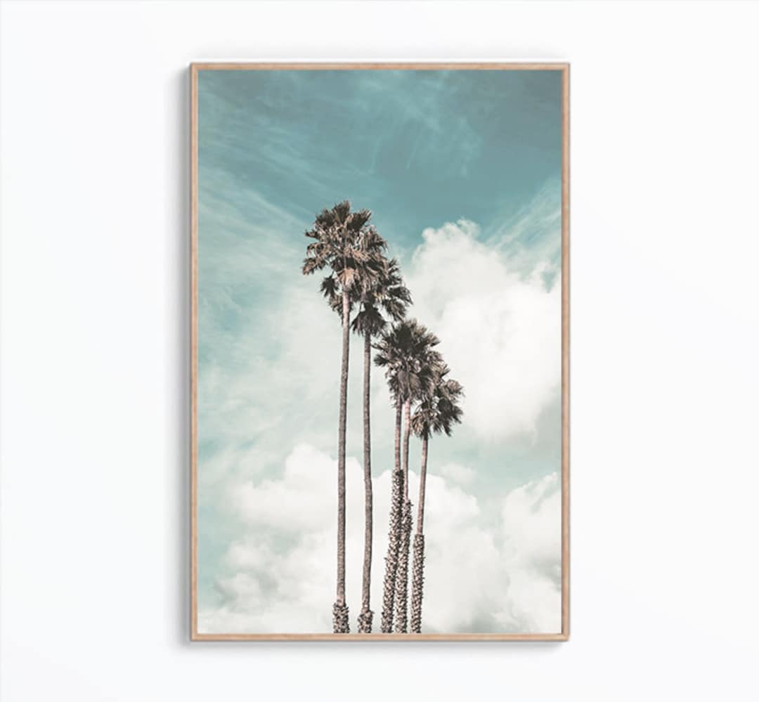 Vintage Palm Tree Print, Palm Tree Wall Art, Tropical Poster, Vintage ...