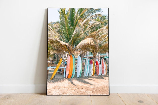 Surfboard Wall Art Print Beach Photography Coastal Print - Etsy