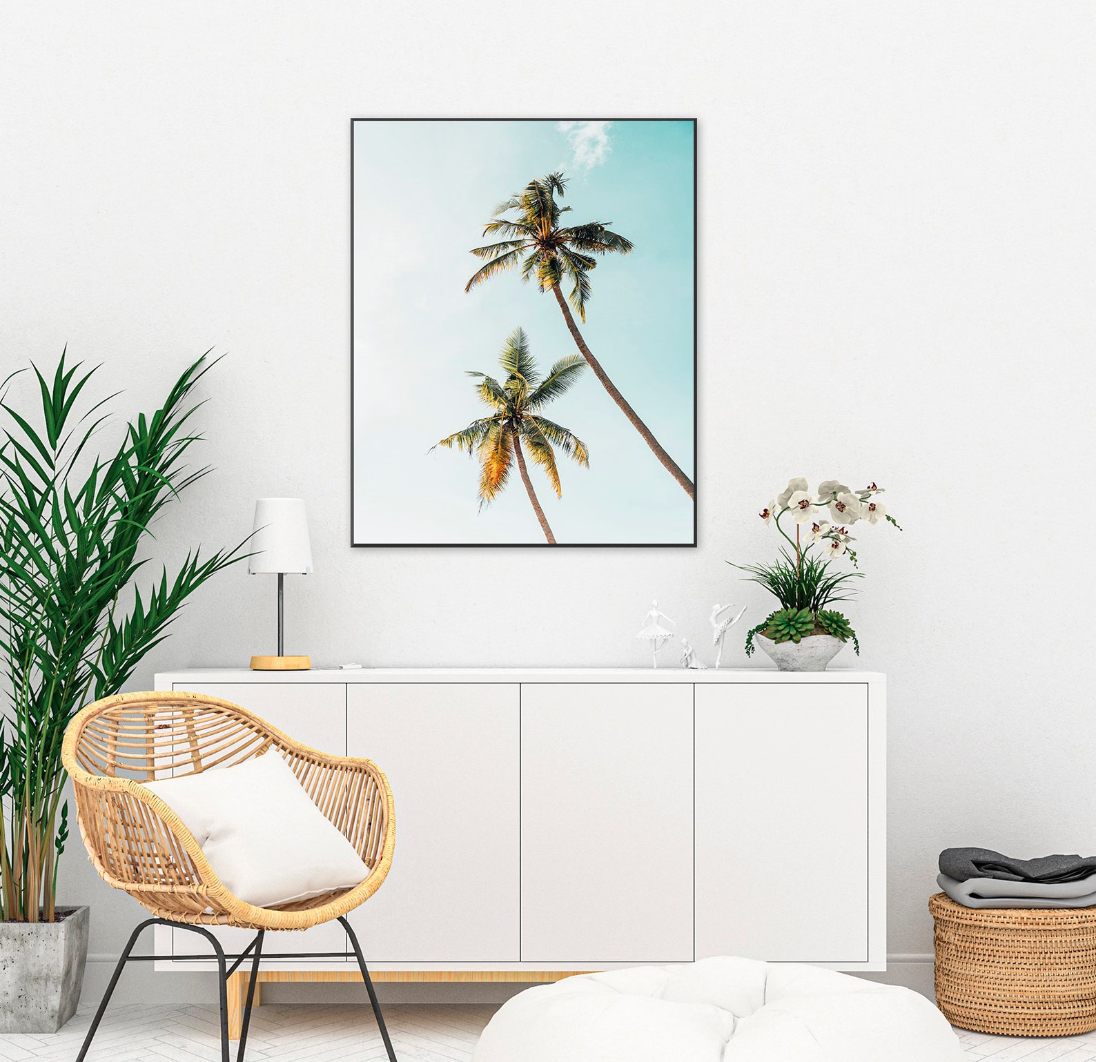 Palm Tree Wall Art Print Palm Tree Poster Tropical Wall Art | Etsy